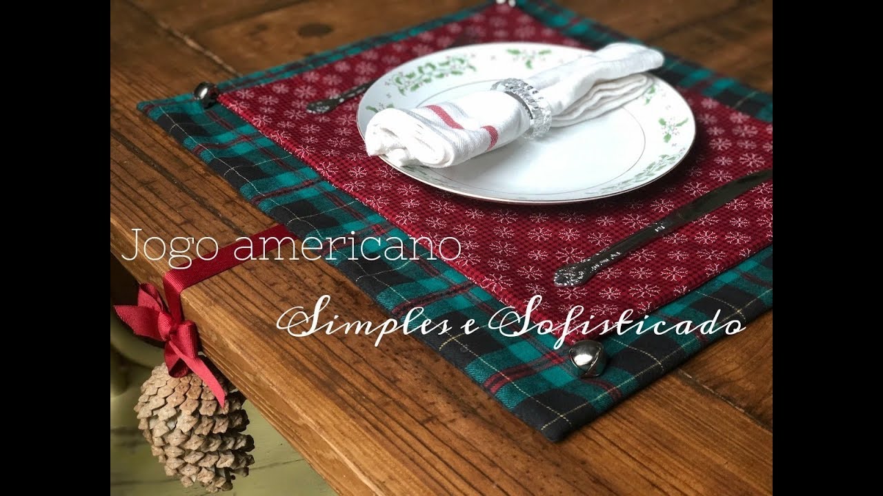 Jogo americano simples e sofisticado para o Natal - YouTube