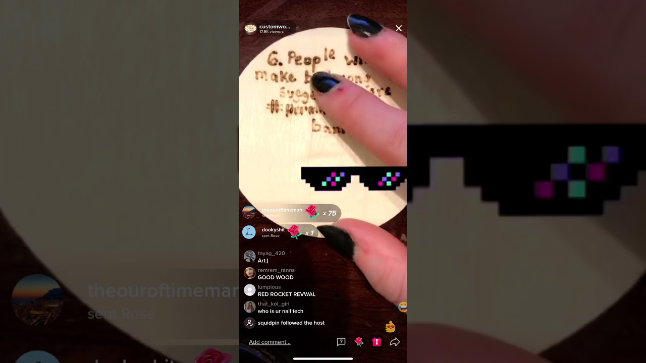 CUSTOM WOOD BURNING TIKTOK LIVE RULES - YouTube