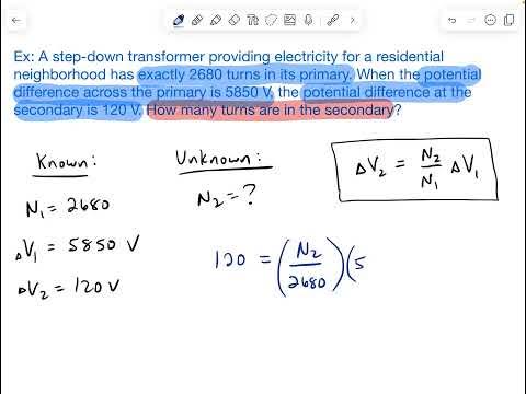 How to Solve a Step Down Transformer Problem (easy) - YouTube