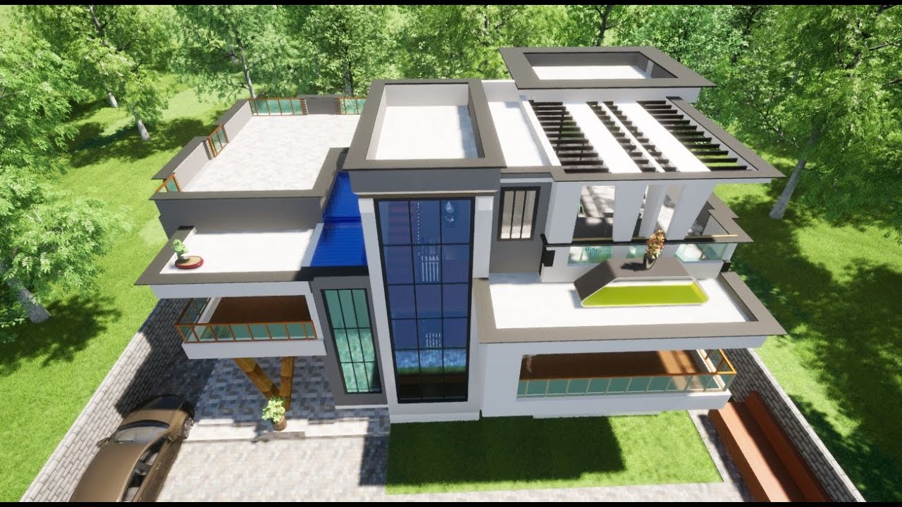 Design of Best Balcony in a Modern Building Design Using ArchiCAD Part ...