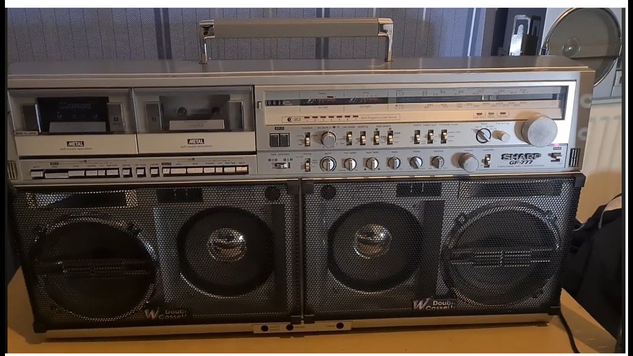 1983 Sharp GF777 Boombox Ghetto blaster - YouTube
