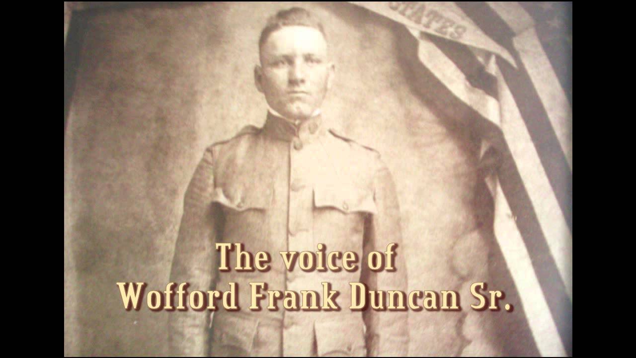 Just Thoughts Presents An interview with World War 1 Veteran Wofford ...