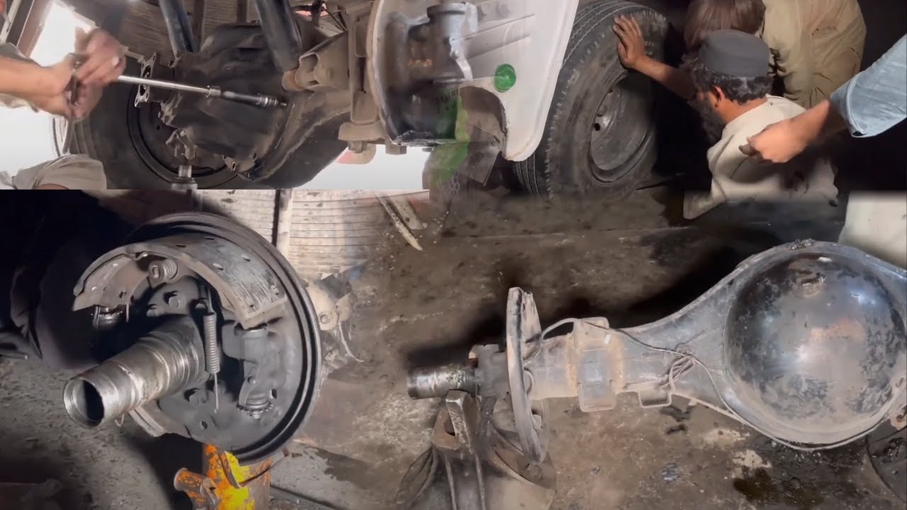 Fixing a Damaged Tire Axle / Heavy Equipment Axle Repair - YouTube
