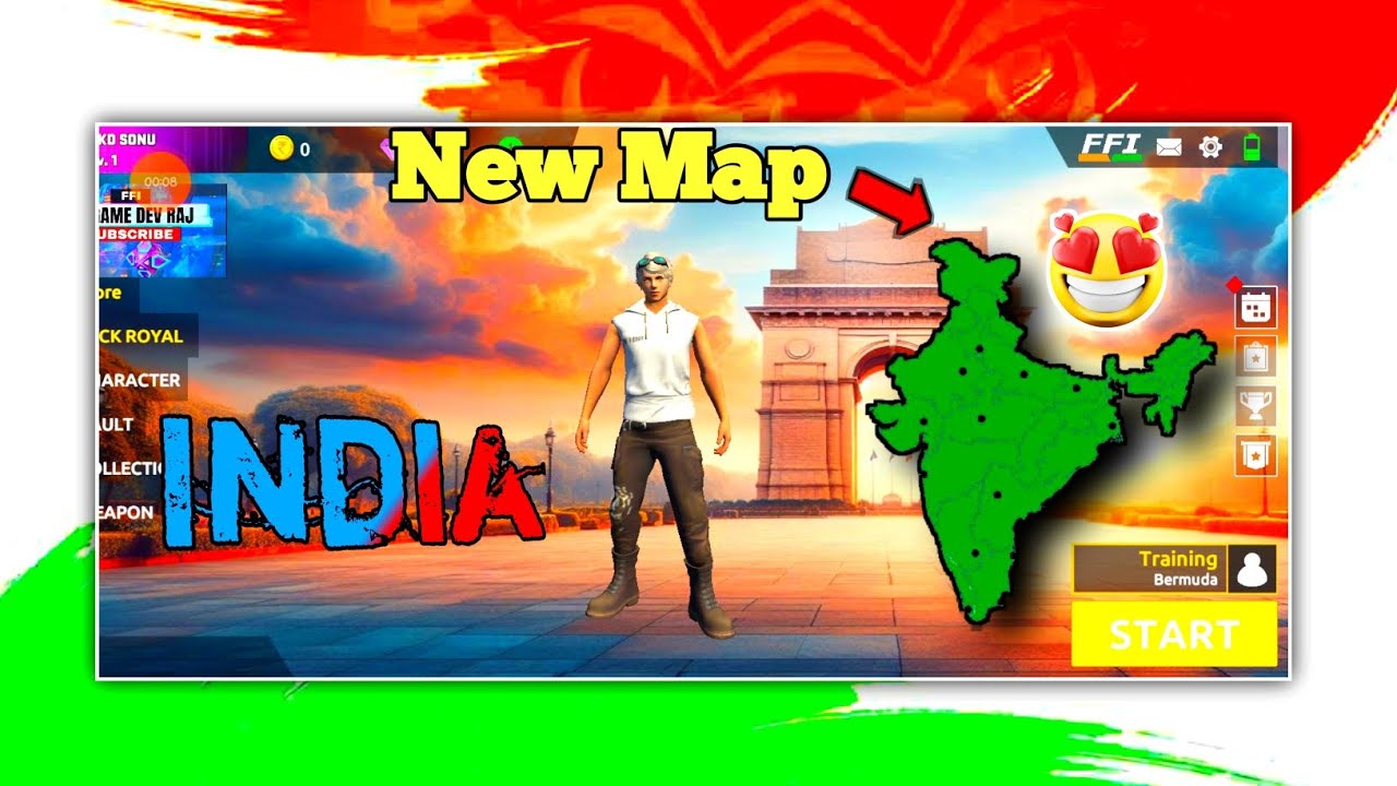 New Map In Free Fire India | Ffi Game Mein Indian Map || How To ...