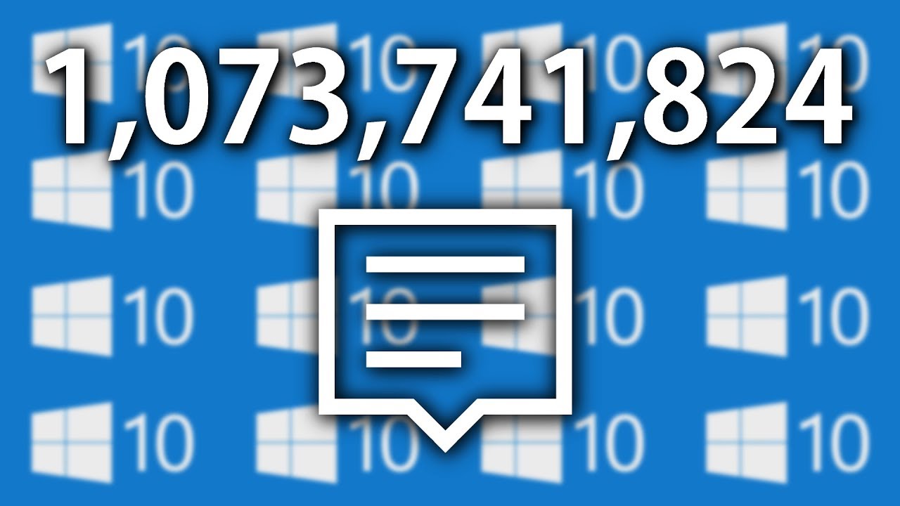 WINDOWS 10 NOTIFICATION - 1,073,741,824 times | 4k - YouTube