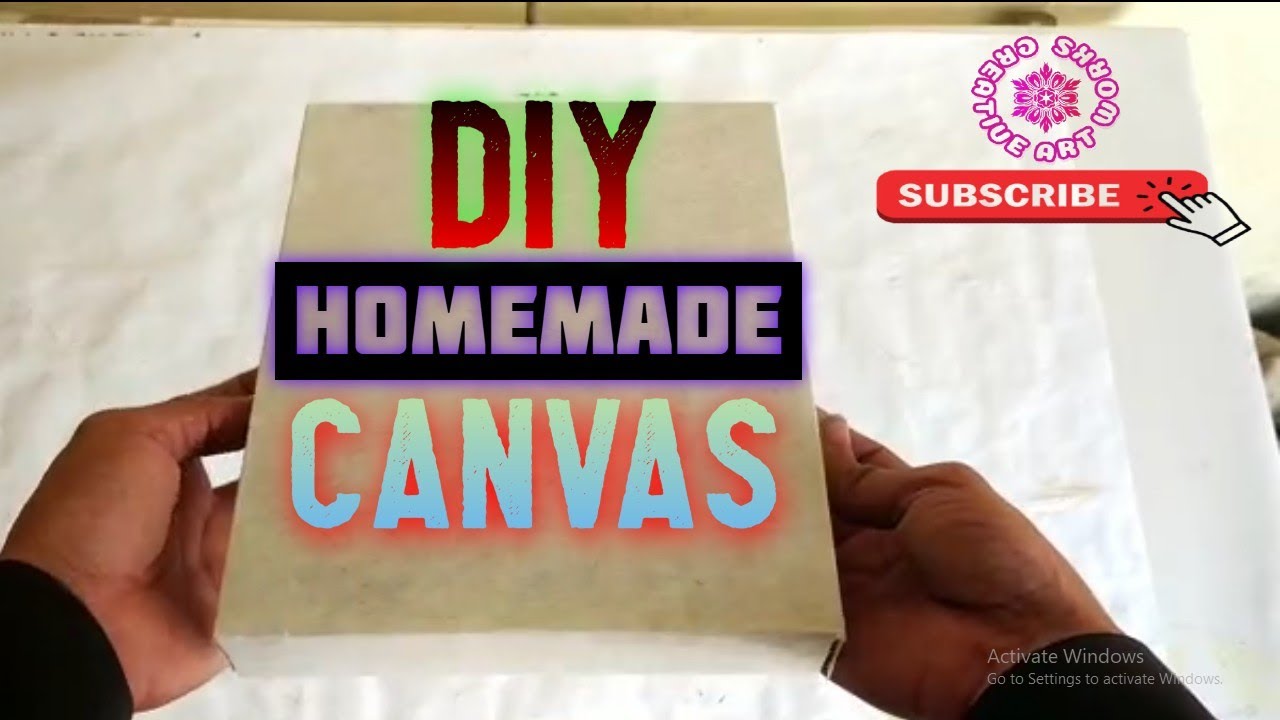 How To Make Canvas Board At Home || DIY Homemade Canvas || Creative Art ...