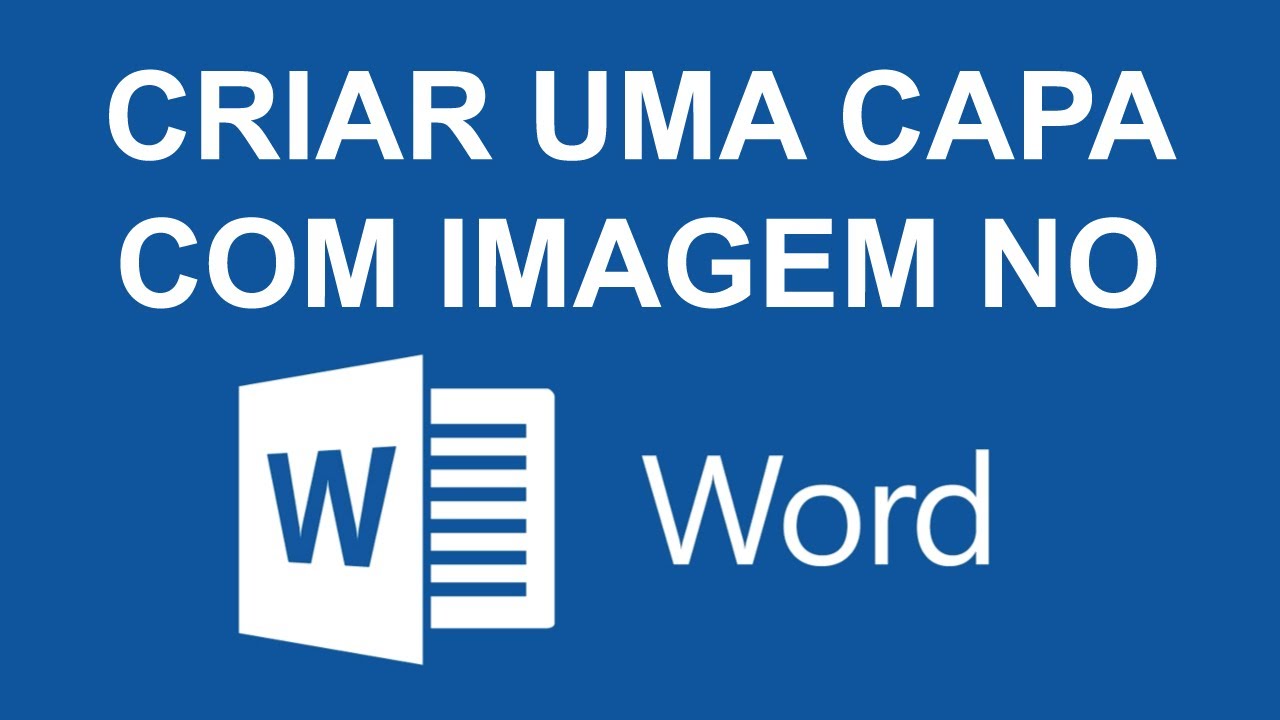 Como colocar uma capa de imagem no #word página toda - Capa de Livro ...