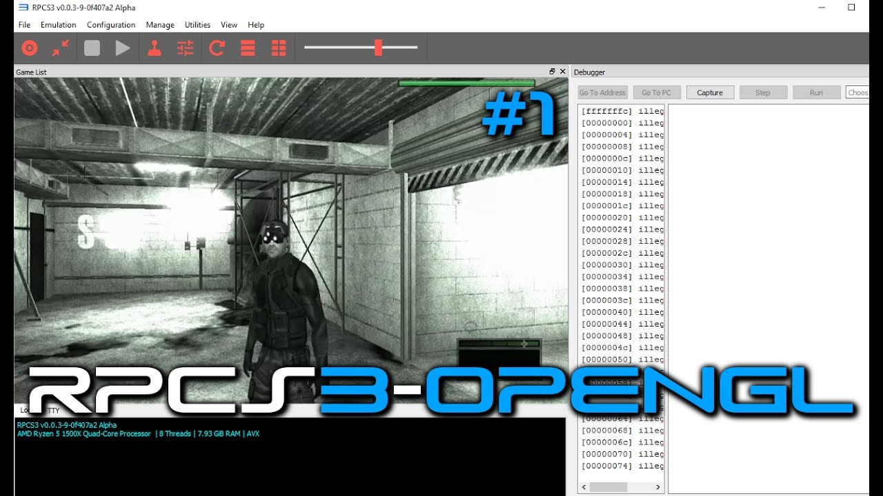 PS3 Emulator-RPCS3-LLVM-OpenGL | Tom Clancy's Splinter Cell HD | #1 ...