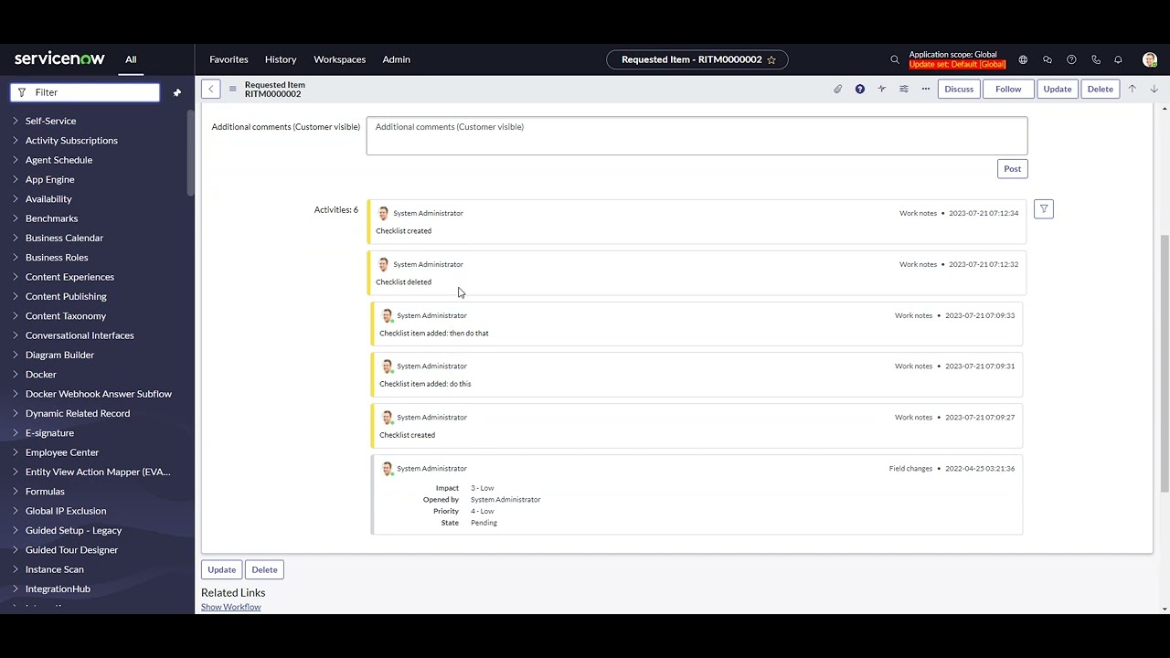 How To Turn Off Work Note Logging Of Checklists In ServiceNow YouTube How To Turn Off Work Note Logging Of Checklists In ServiceNow YouTube