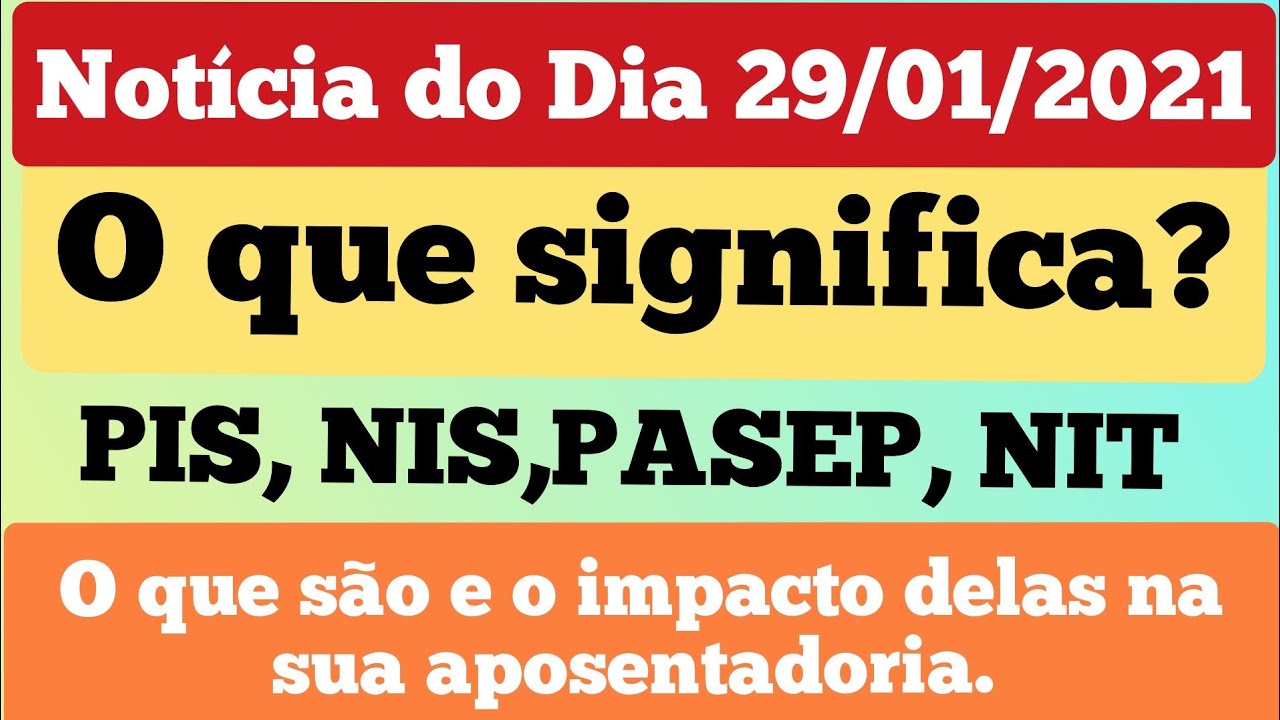 O que significa PIS, NIS, PASEP, NIT ? Documentos necessários - YouTube