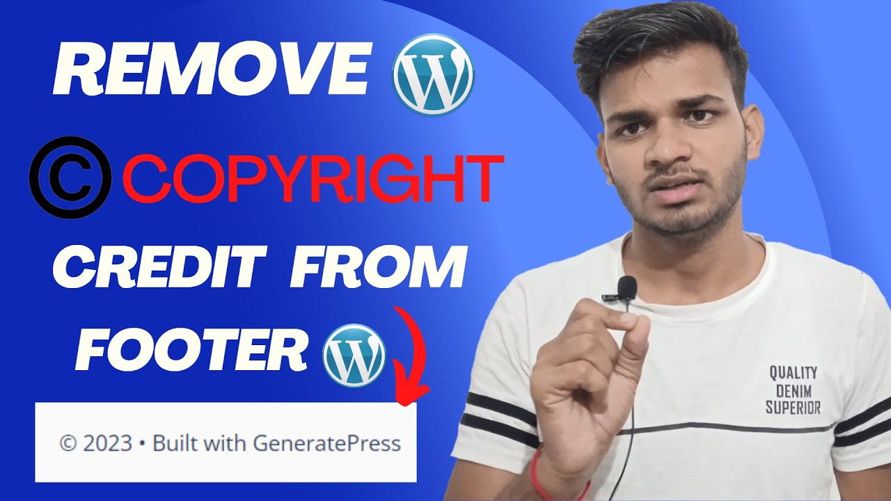 How To Remove WordPress Footer Credit Using Plugins Remove Footer How To Remove WordPress Footer Credit Using Plugins Remove Footer