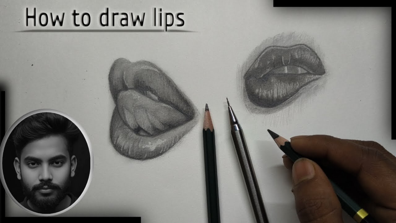 How to draw lips || hyper realistic lips - YouTube