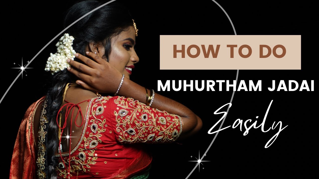 😍muhurtham jedai in simple and easy way full tutorial😱| with front puff | within 5 mins 🤩 - YouTube