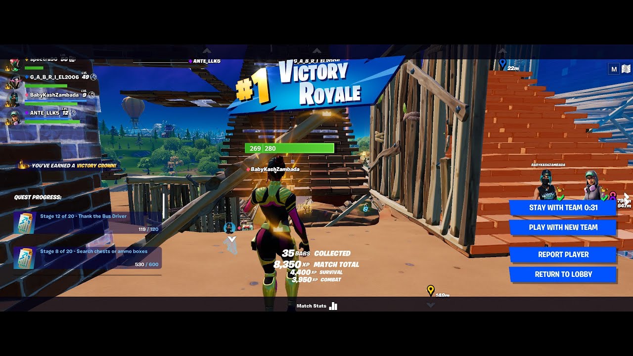 FORTNITE SEASON 4 CHAPTER 3 PARADISE SOLID GOLD SQUADS VICTORY ROYALE ...