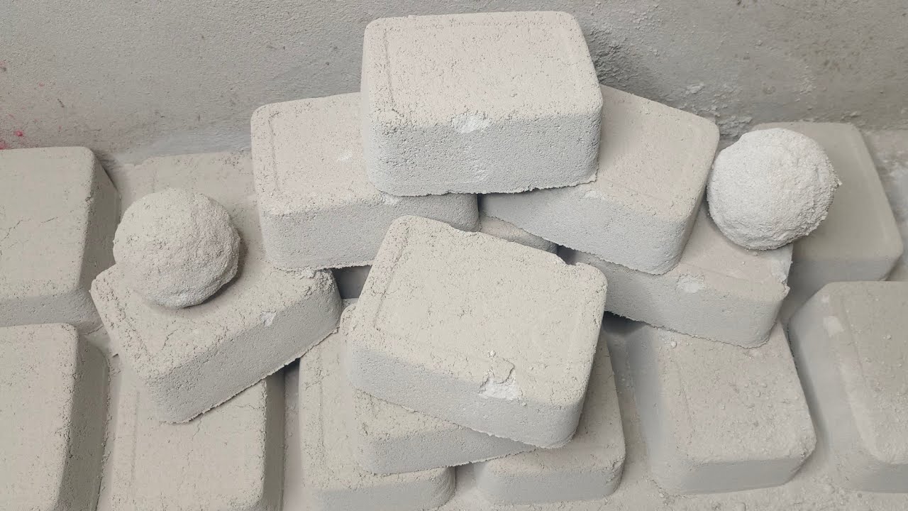 ASMR: white sand cement crispy crunchy 🥶 totally satisfying video love ...
