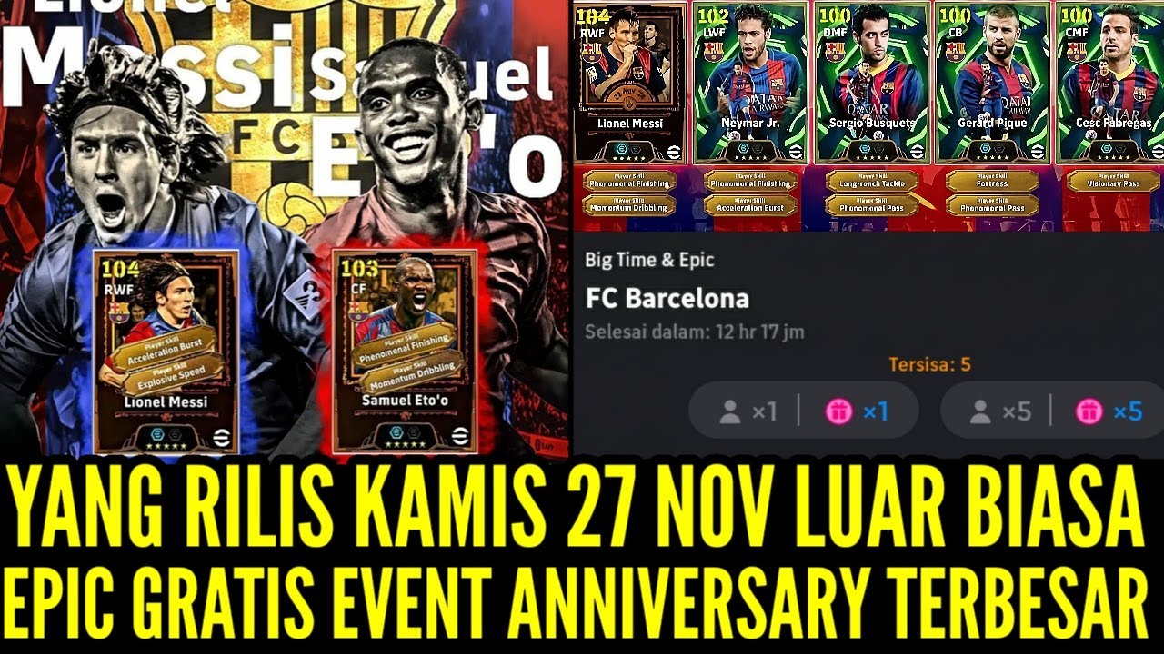 YANG RILIS KAMIS 27 N0VEMBER LUAR BIASA ! EPIC GRATIS TERKUAT DI EVENT ...