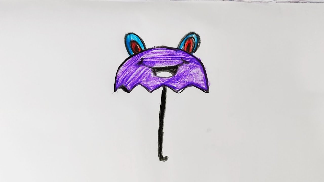 How to draw a cute umbrella - YouTube