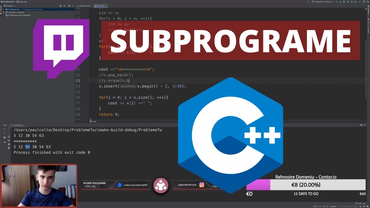 C++: Subprograme - Învățăm programare [Twitch] - YouTube