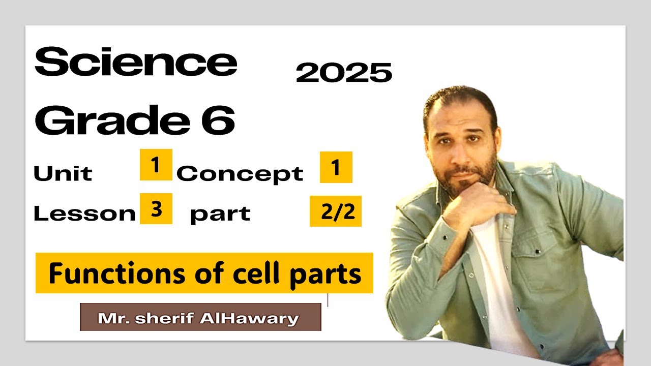 Science | Functions of cells parts | Grade 6 | Unit 1 - Concept 1 ...