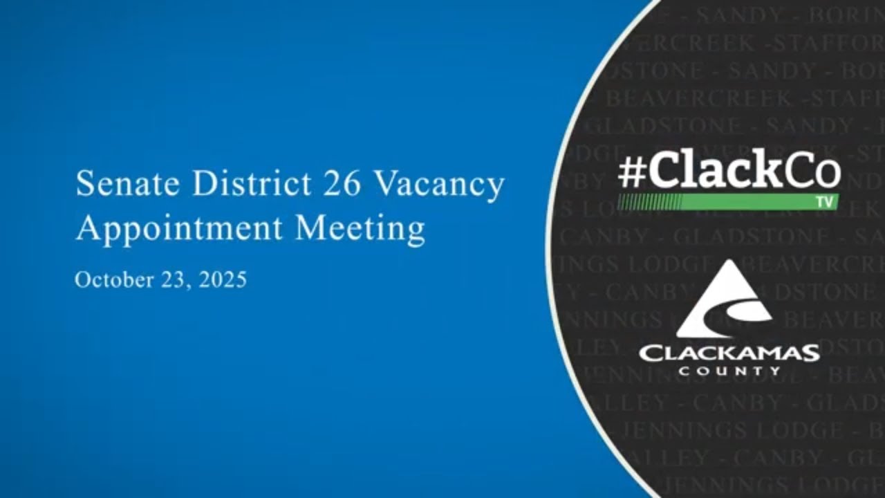 Senate District 26 Vacancy Appointment Meeting - Oct. 23, 2025 - YouTube