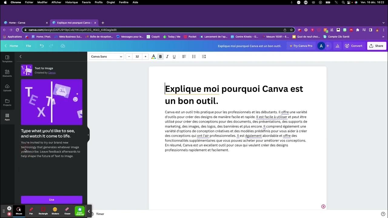 L'intelligence artificielle en texte et en image dans Canva! - YouTube