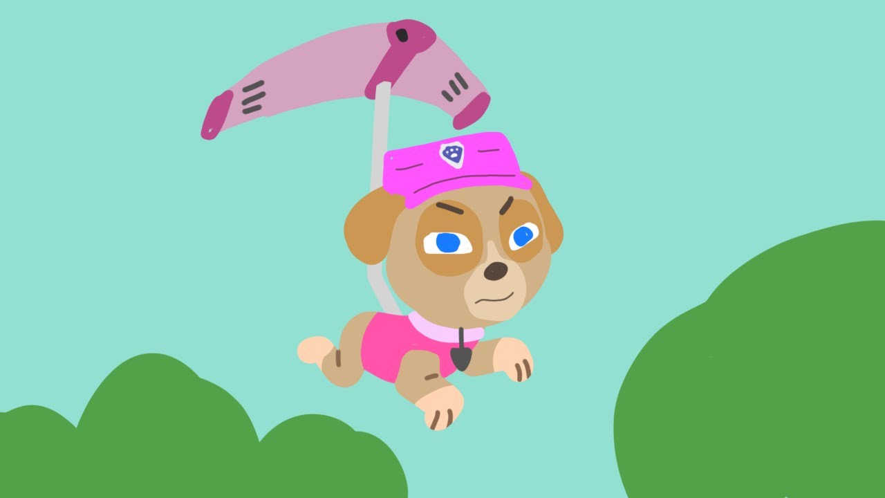 Paw Patrol Skye Flying in Drawing Nick Doodles - YouTube