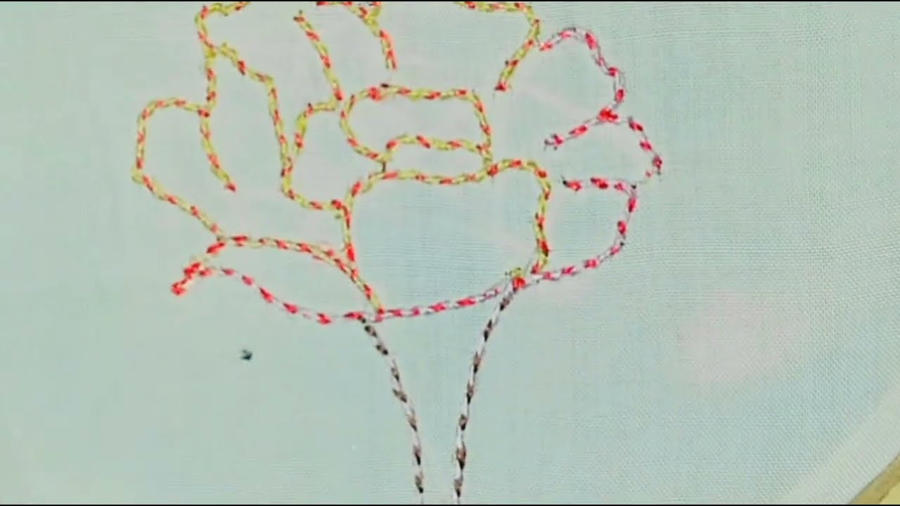 Whipped running stitch | Whipped stitch embroidery | flower embroidery ...