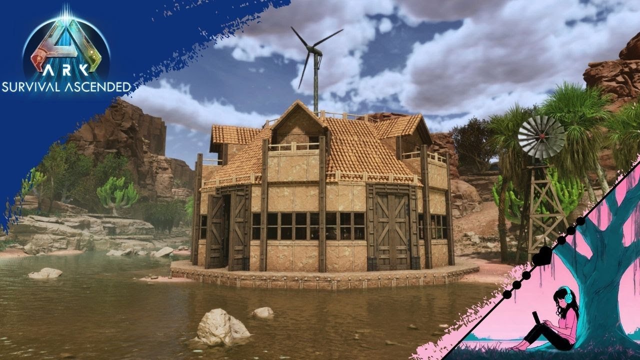 Ark: Survival Ascended | Adobe Starter Base (Speed Build) - YouTube