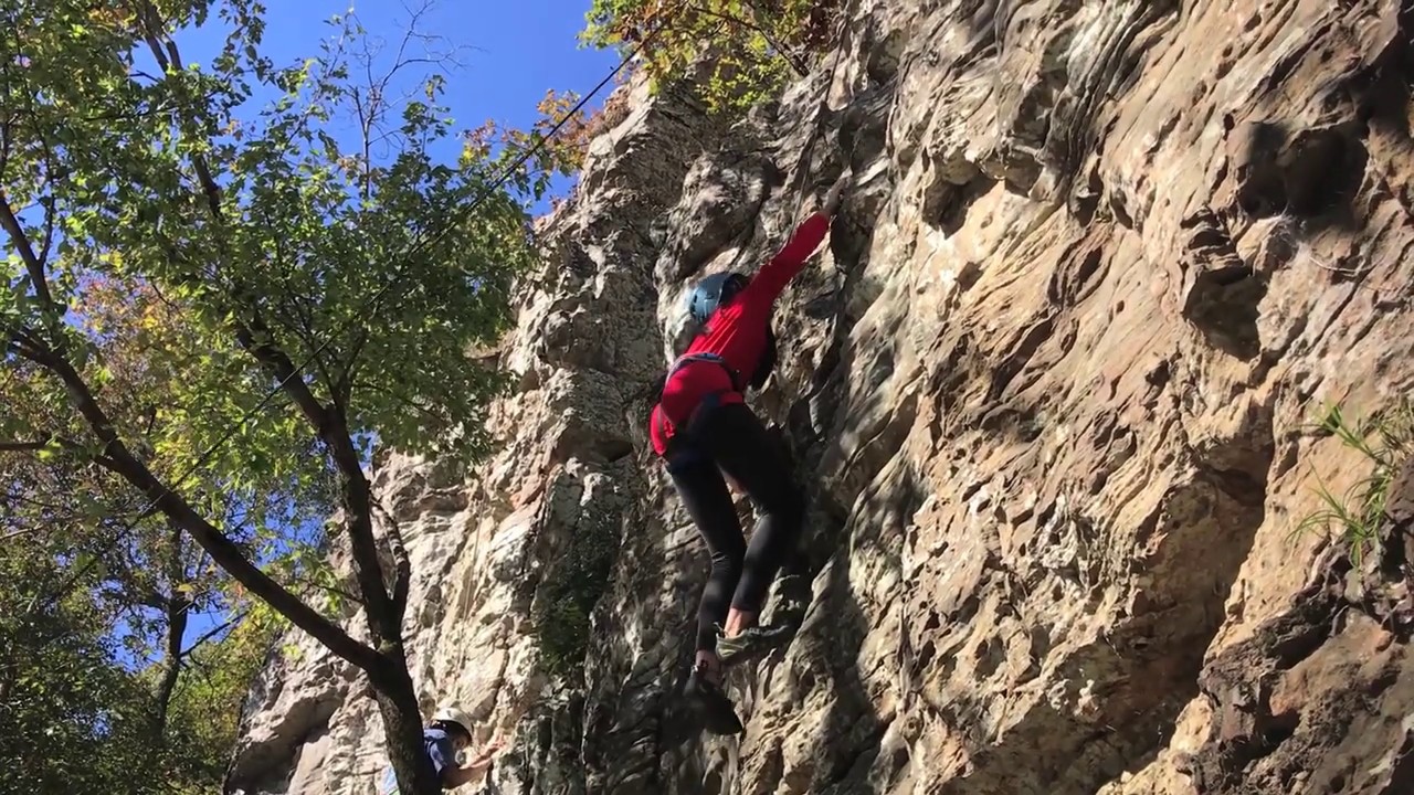 ALLPS students go rock climbing - YouTube