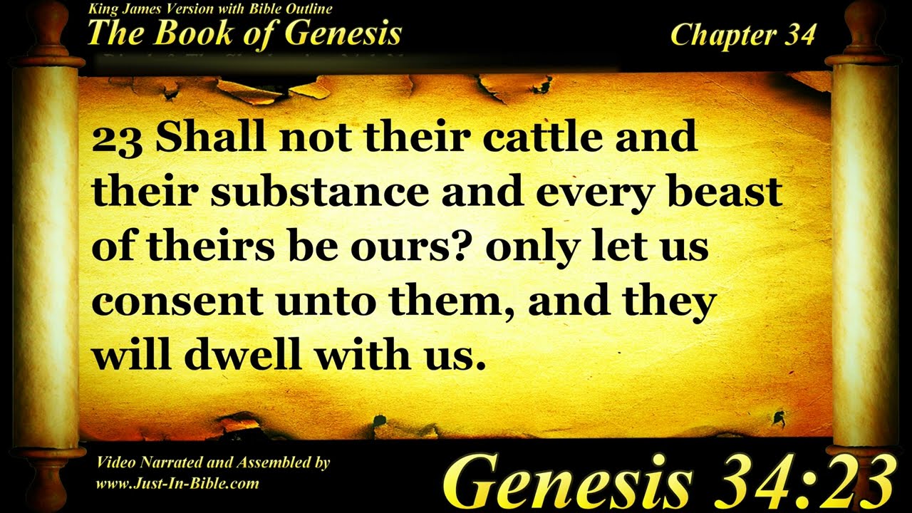 Genesis Chapter 34 - Bible Book #01 - The Holy Bible KJV Read Along ...