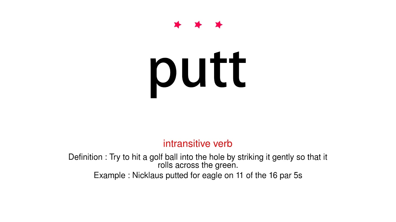 How to pronounce putt - Vocab Today - YouTube