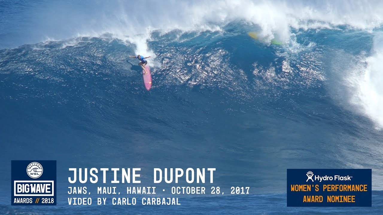 Justine Dupont at Jaws - 2018 Hydro Flask Women's Performance Nominee ...