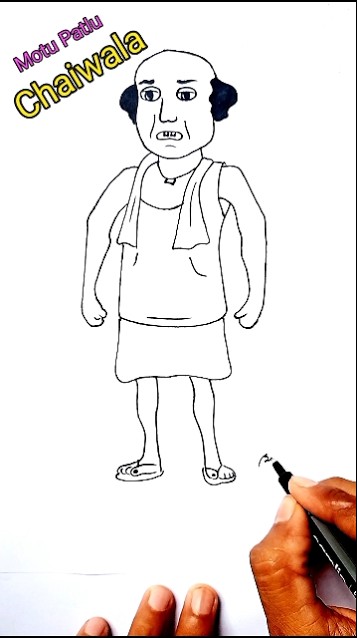 Chaiwala character draw (Motu Patlu)😱💥#motupatlucartoon #chaiwala # ...