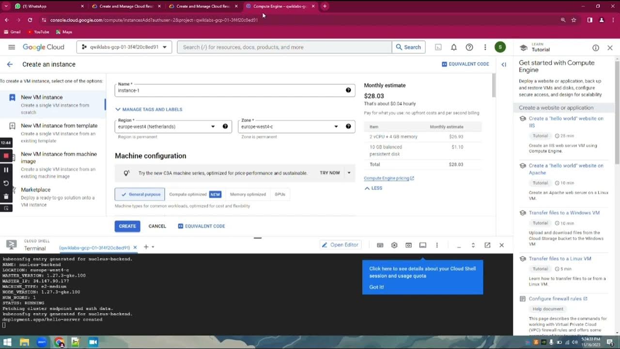 Create And Manage Cloud Resources Challenge Lab Gsp313 Youtube