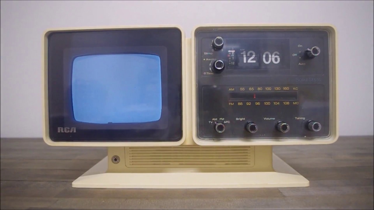 【Vintage TV】1974 RCA TV with Radio, Flip Clock ! AS 059Y - YouTube