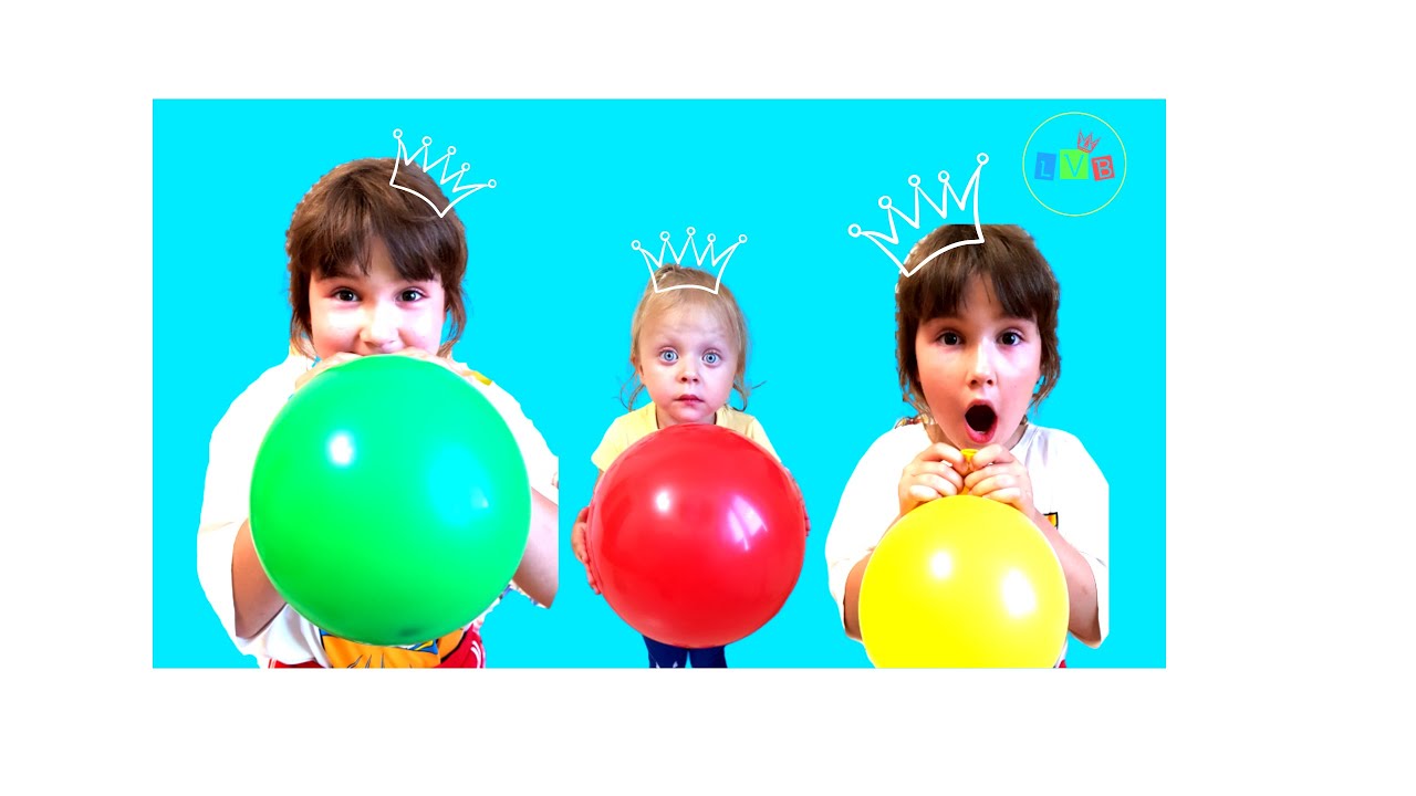 Learn colors with balloons! Children have fun with a color song! - YouTube