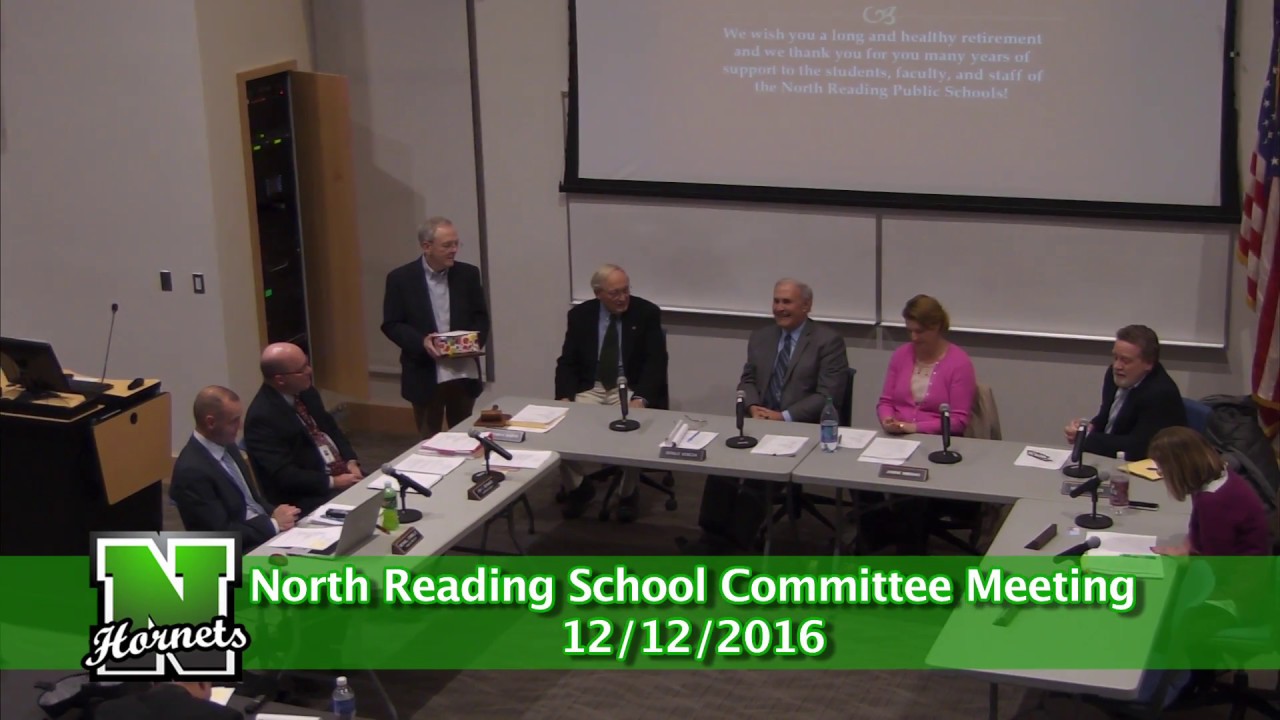 North Reading School Committee Meeting 12/12/16 - YouTube