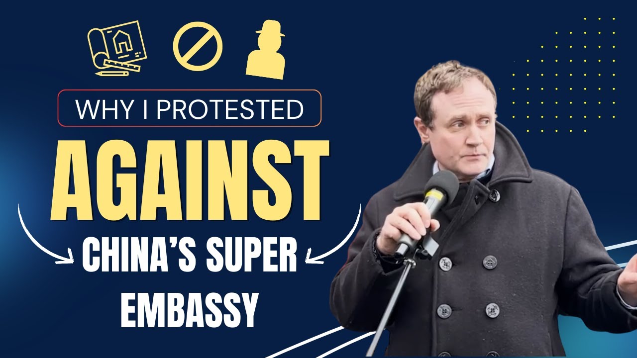Tom protests against China’s proposed super embassy - YouTube