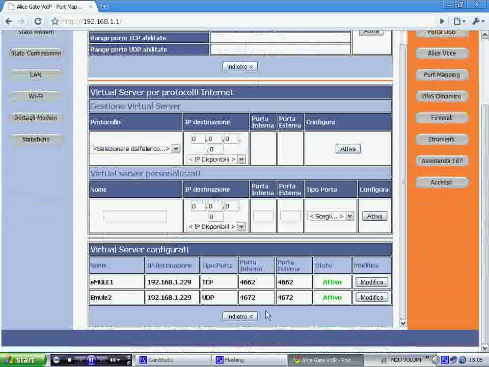 ID ALTO EMULE CON ALICE GATE VOIP PLUS WIFI - YouTube