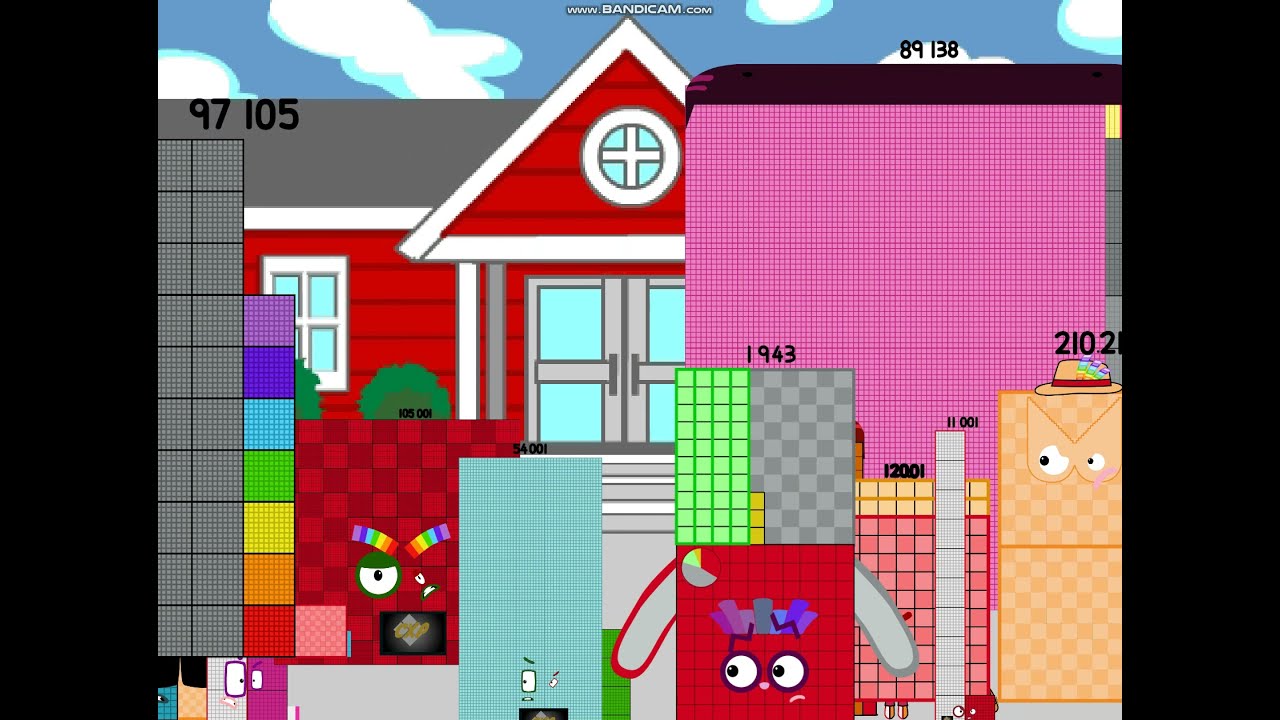 numberblock 97105 in trouble on jr 1943 and 89138 - YouTube