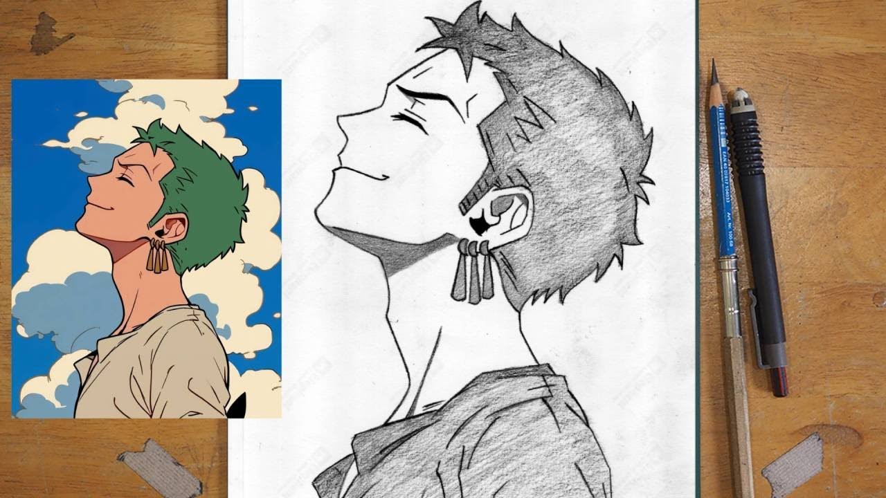 How to Draw Zoro for Beginners | Easy Step by Step One Piece Anime ...