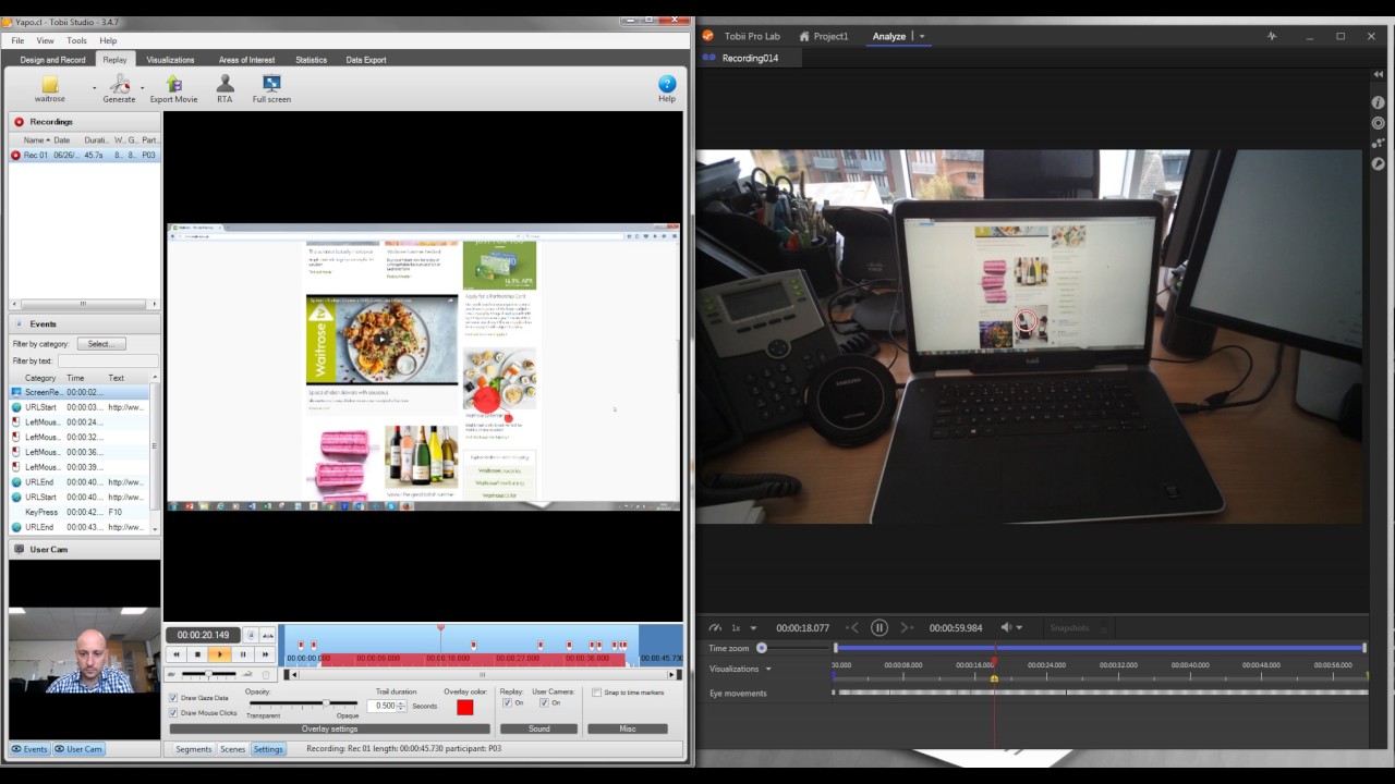 Compare Website UX testing with Tobii Glasses 2 vs X2-60 - YouTube