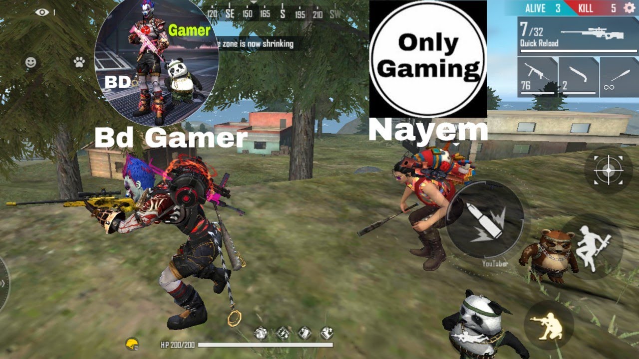Bd Gamer Vs only Gaming battleground booyah! Bd gamer - YouTube