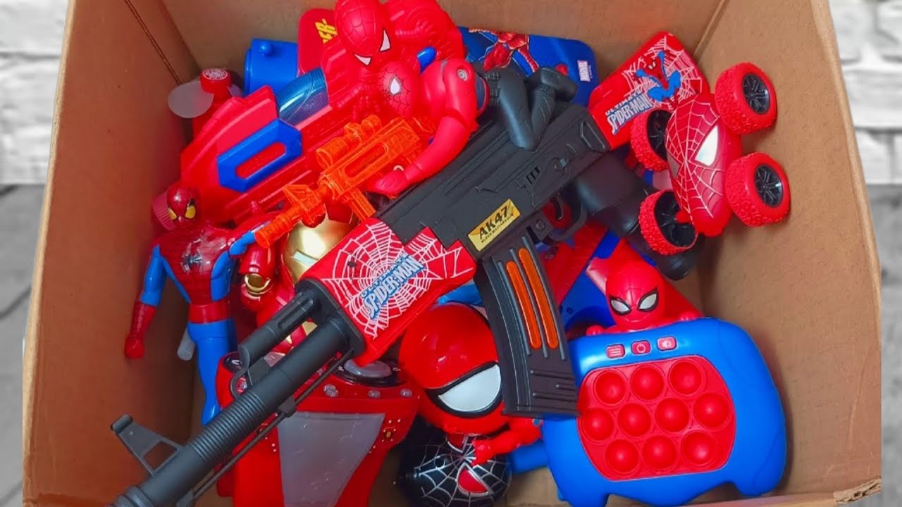 Marvel's Spider-Man series Unboxing, Spider-Man action dolls, glowing ...