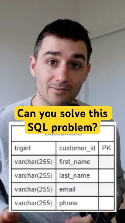 Can you solve this #sql problem #dataanalytics #data? - YouTube