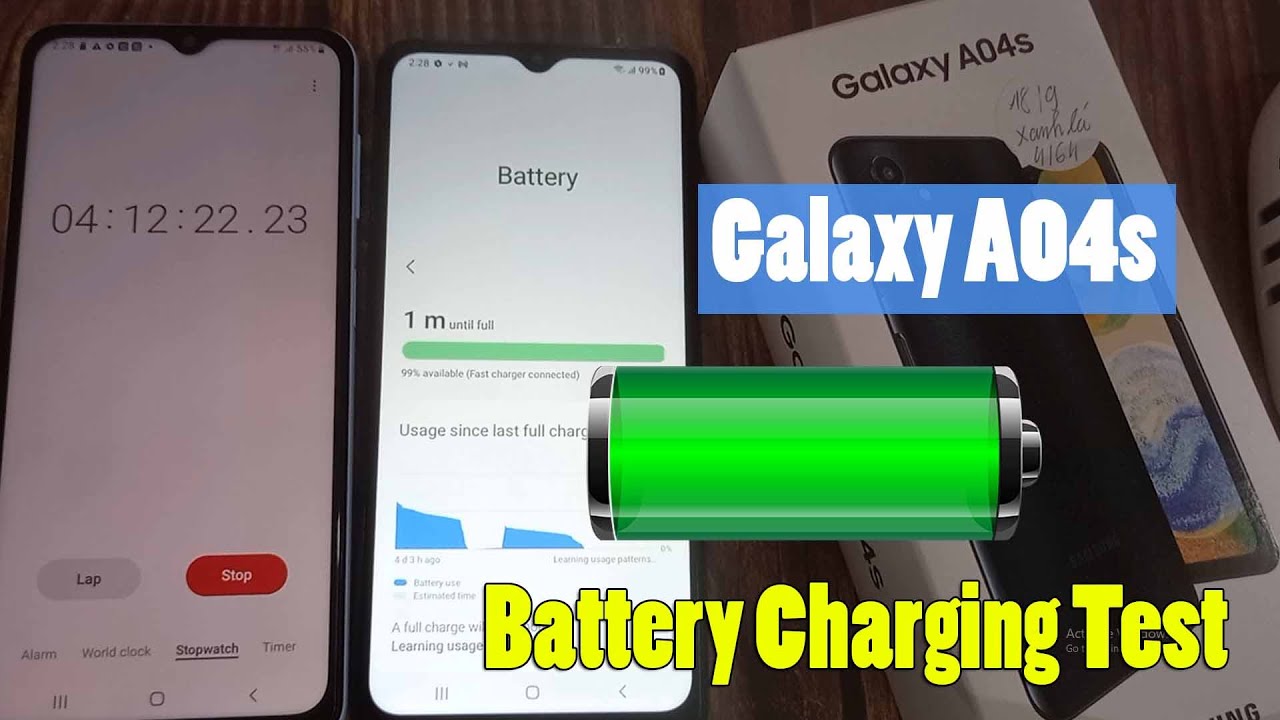 Samsung Galaxy A04s: Battery Charging Test 0 % to 100 % - YouTube