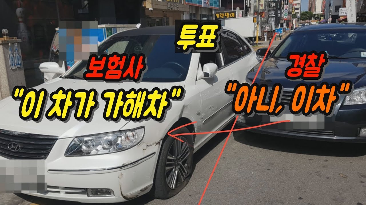1881회 투표 보험사는 흰색 차를 가해차량 경찰은 검은색 차블박차를 가해차량이라고 하는데 여러분의 의견은 어떤가요