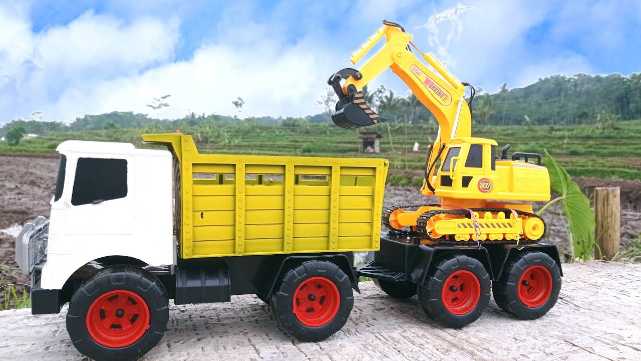 BERMAIN TRUCK MAINAN MOBIL MAINAN DAN ANGKUT TRUCK BEGO TRUCK EXCAVATOR ...