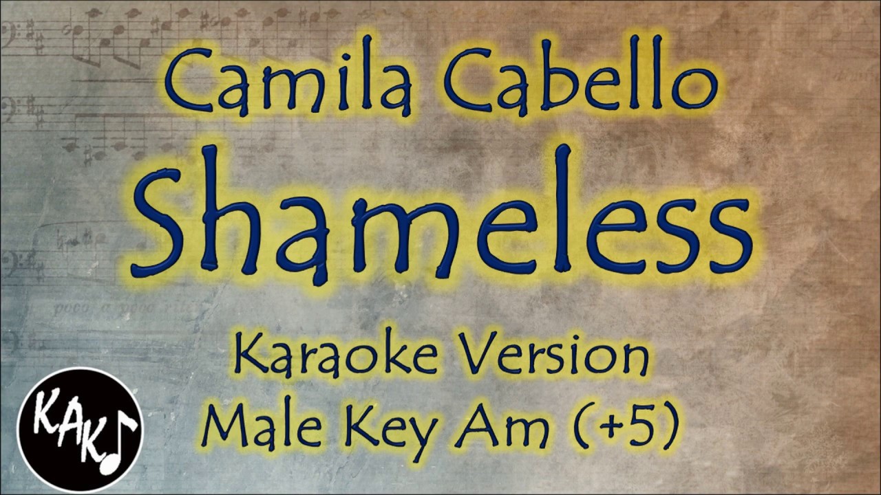 Camila Cabello - Shameless Karaoke Instrumental Lyrics Cover Male Key ...