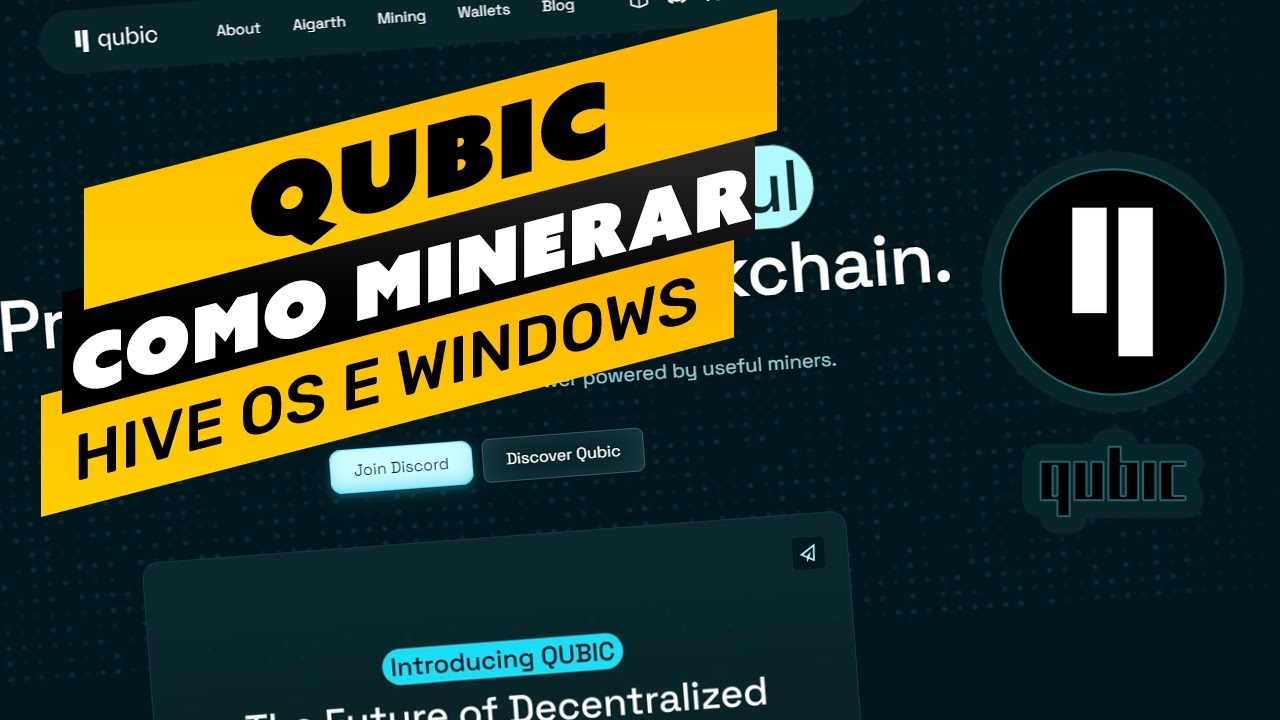 ⛏️💰 COMO MINERAR A MOEDA QUBIC(QUBIC) - PASSO A PASSO - HIVEOS E WINDOWS - YouTube